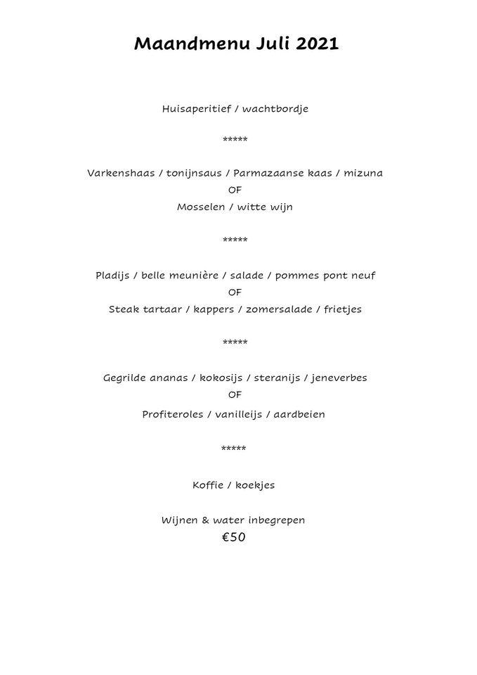 Menu at Matthias bar & Grill, Zedelgem
