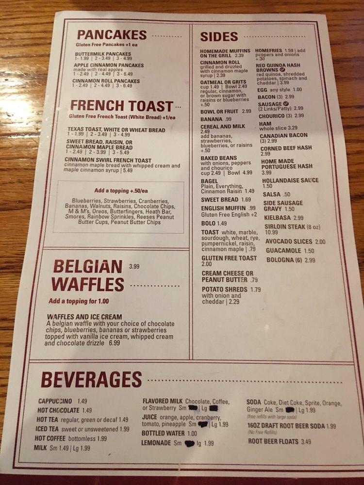 Menu at The Boondocks restaurant, Berkley