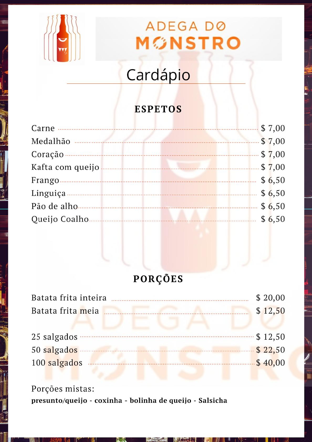 Menu em TONEL ADEGA E TABACARIA pub & Bar, Campinas