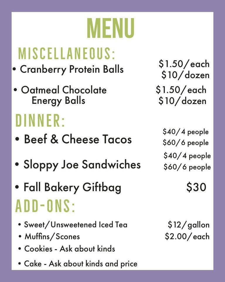 Menu at Charmed. cafe, Baltimore