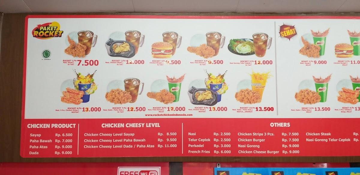 Menu at Rocket Chicken Gentan restaurant, Grogol