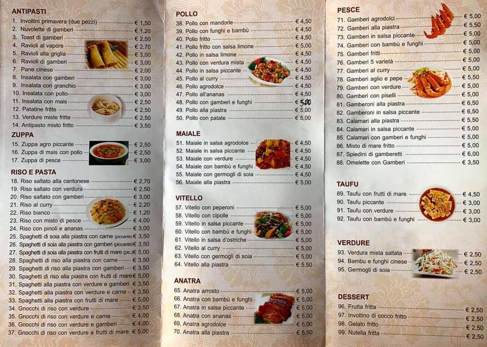 Menu da Rosticceria Cinese Da Lai ristorante, Carpi