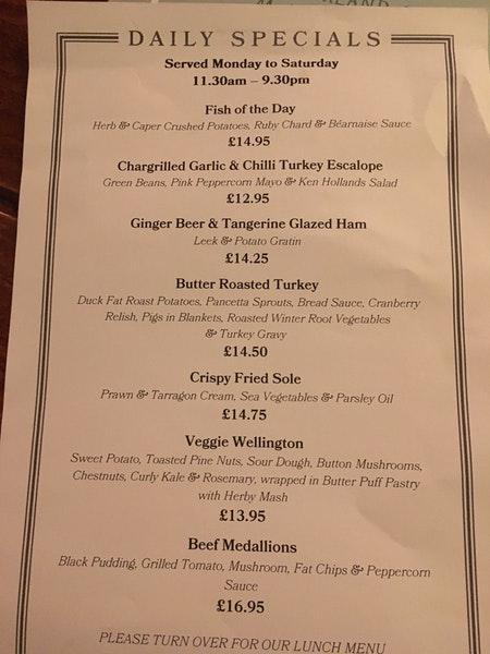 Menu at Shiremoor House Farm pub & bar, North Shields, Middle Engine Ln