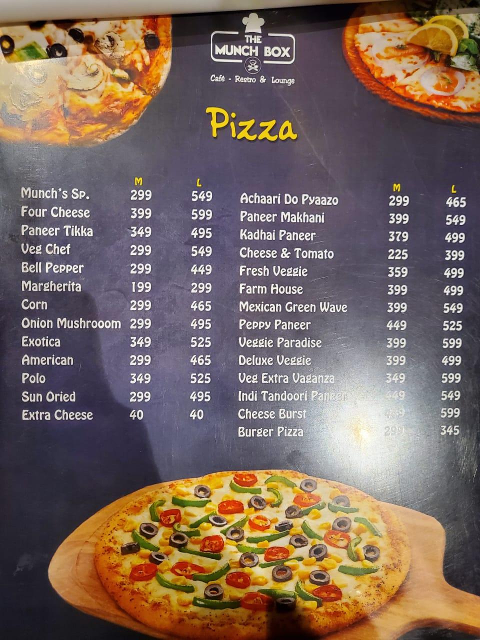 Menu at The Munch Box Cafe & Bistro, Anand