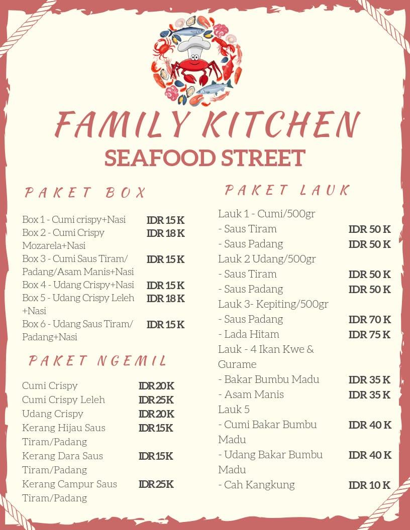 Menu at Family Kitchen BENDUNGAN HILIR restaurant, Jakarta