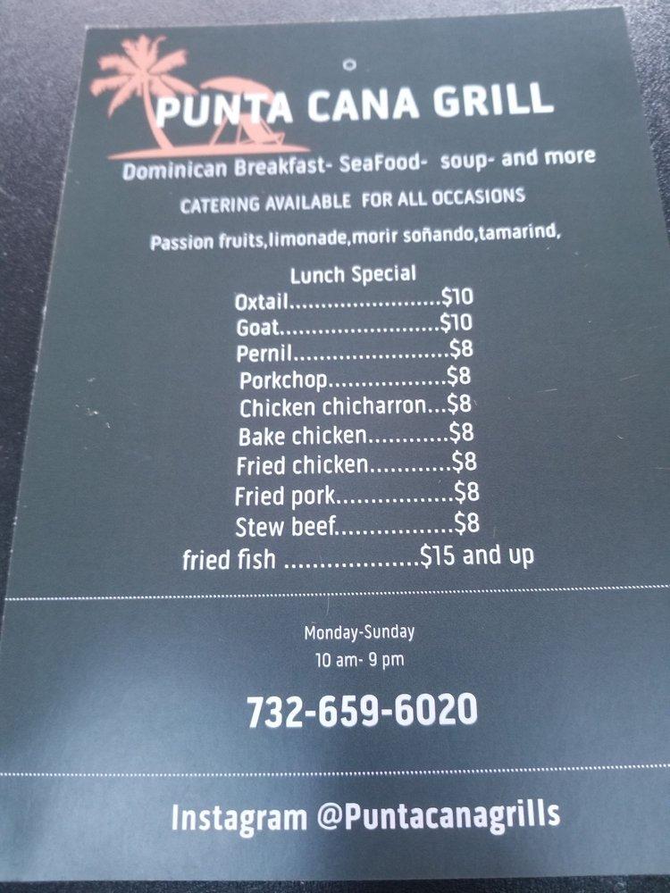 Carta del restaurante Punta Cana Grill, Municipio del Franklin