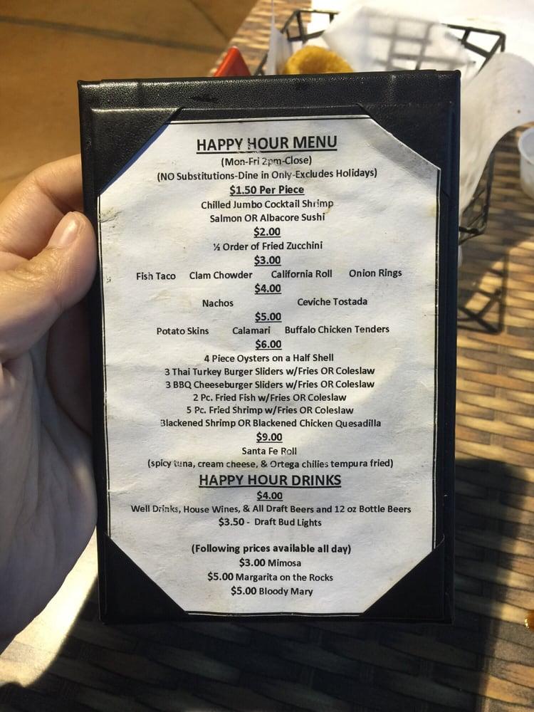 Menu at Sea Fresh Channel Islands restaurant, Oxnard