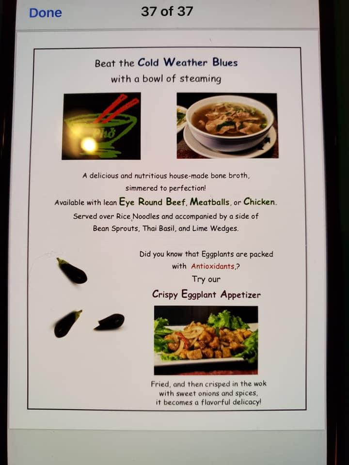 Menu at A Taste of Vietnam restaurant, Leominster