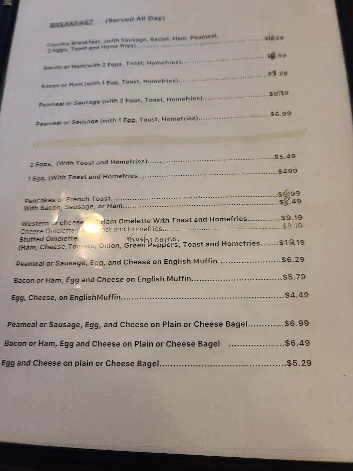 Menu at Jennys Country Lane restaurant, Stirling