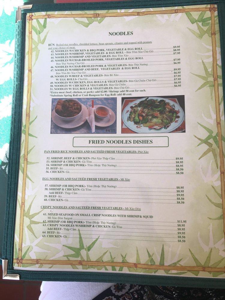 Menu at Saigon Oriental Restaurant, Wichita, N Broadway St