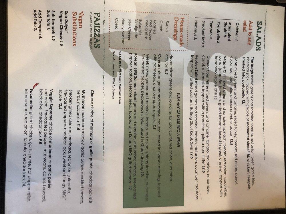Menu at Bullfrog Brewery pub & bar, Williamsport, 229 W 4th St