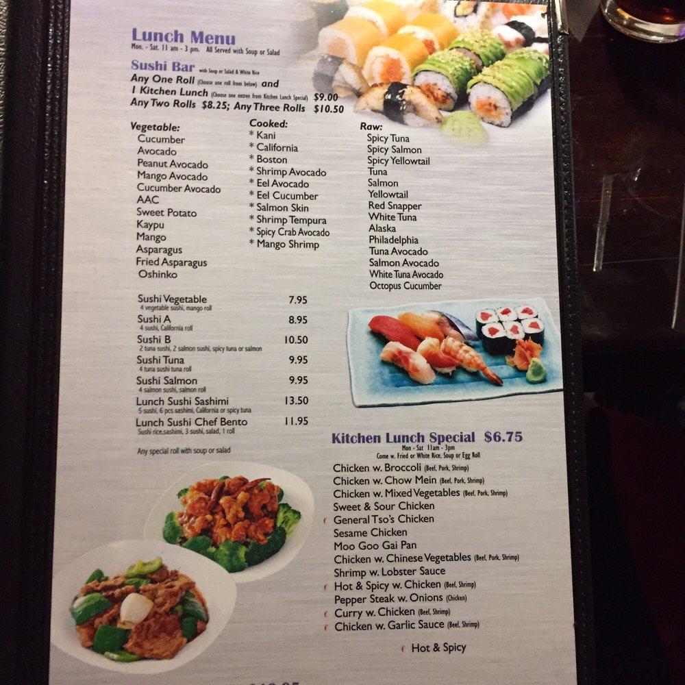 Menu at Asian Kitchen & Sushi Bar, Carmel
