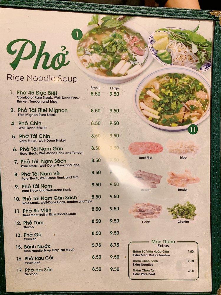 Menu at Pho 45 - La Mirada restaurant, La Mirada, La Mirada Blvd