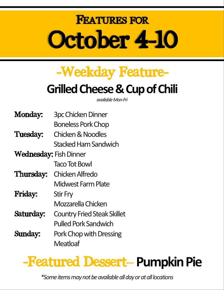 Menu at Richards Restaurant, Columbia City