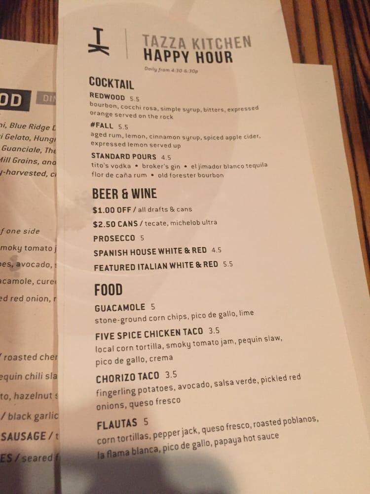 Menu at Tazza Kitchen Short Pump pub & bar, Richmond, Pump Rd
