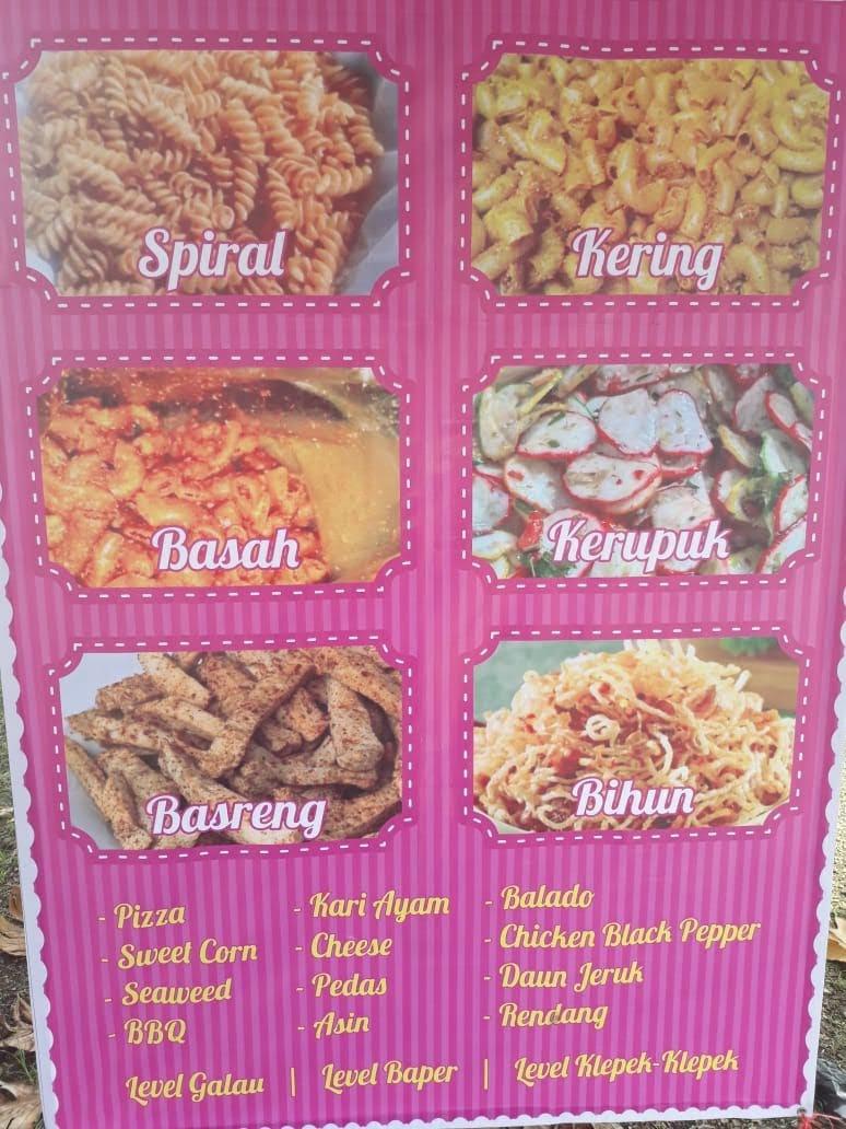 Menu at pink makaroni kordon restaurant, Bandung