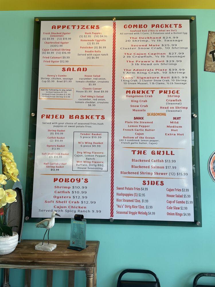 Menu at Abby's Crab Shack - Cedar Park pub & bar, Cedar Park