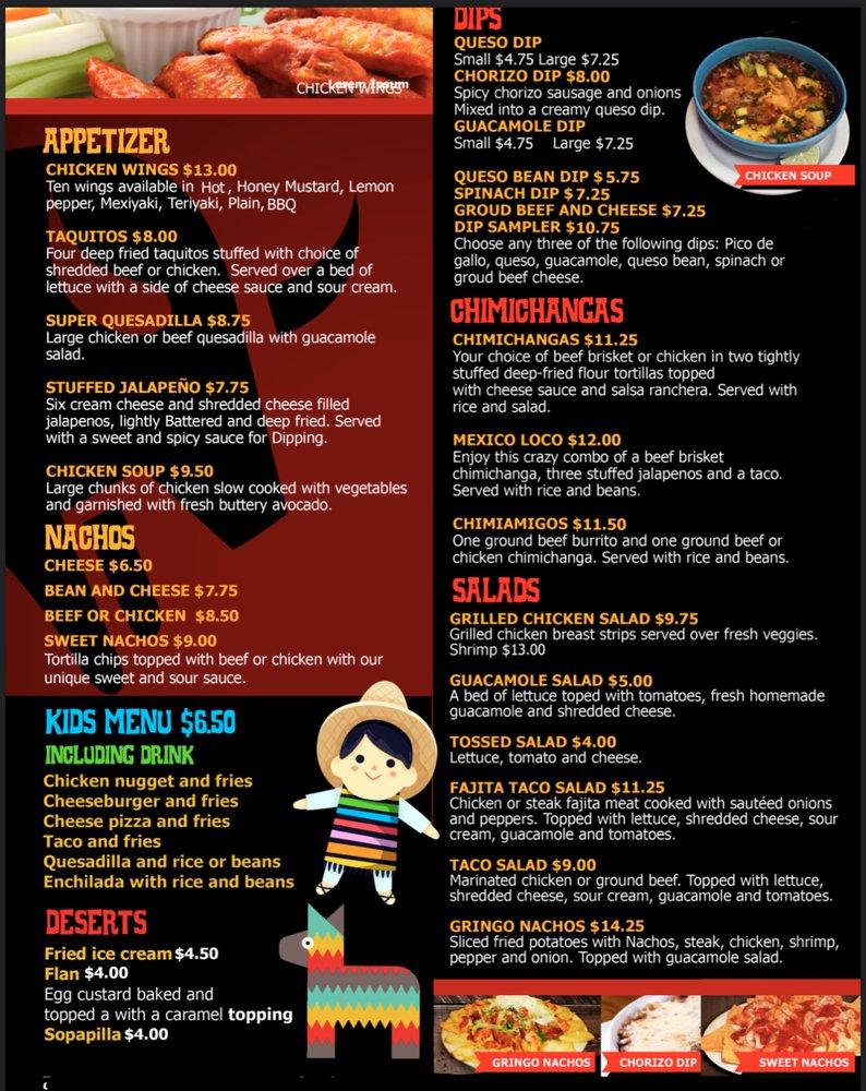 Menu at El Toro Bar & Grill, Orangeburg