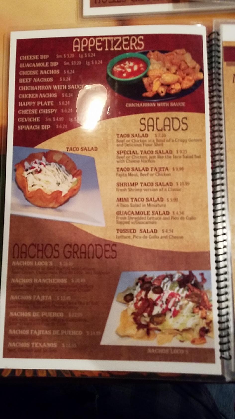 Menu at Jose Locos restaurant, Springfield, 935 N Glenstone Ave