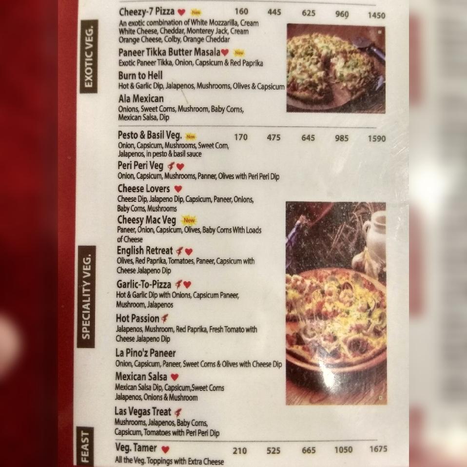 Menu at La pinoz pizza Faridabad, Faridabad, SIS 06