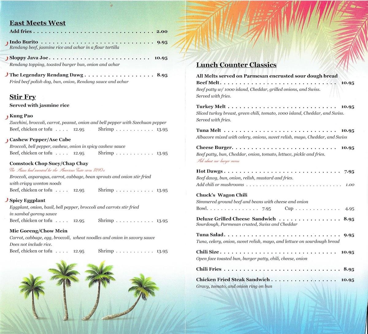 Menu at Tee Jay's Corner Cafe, Carson City