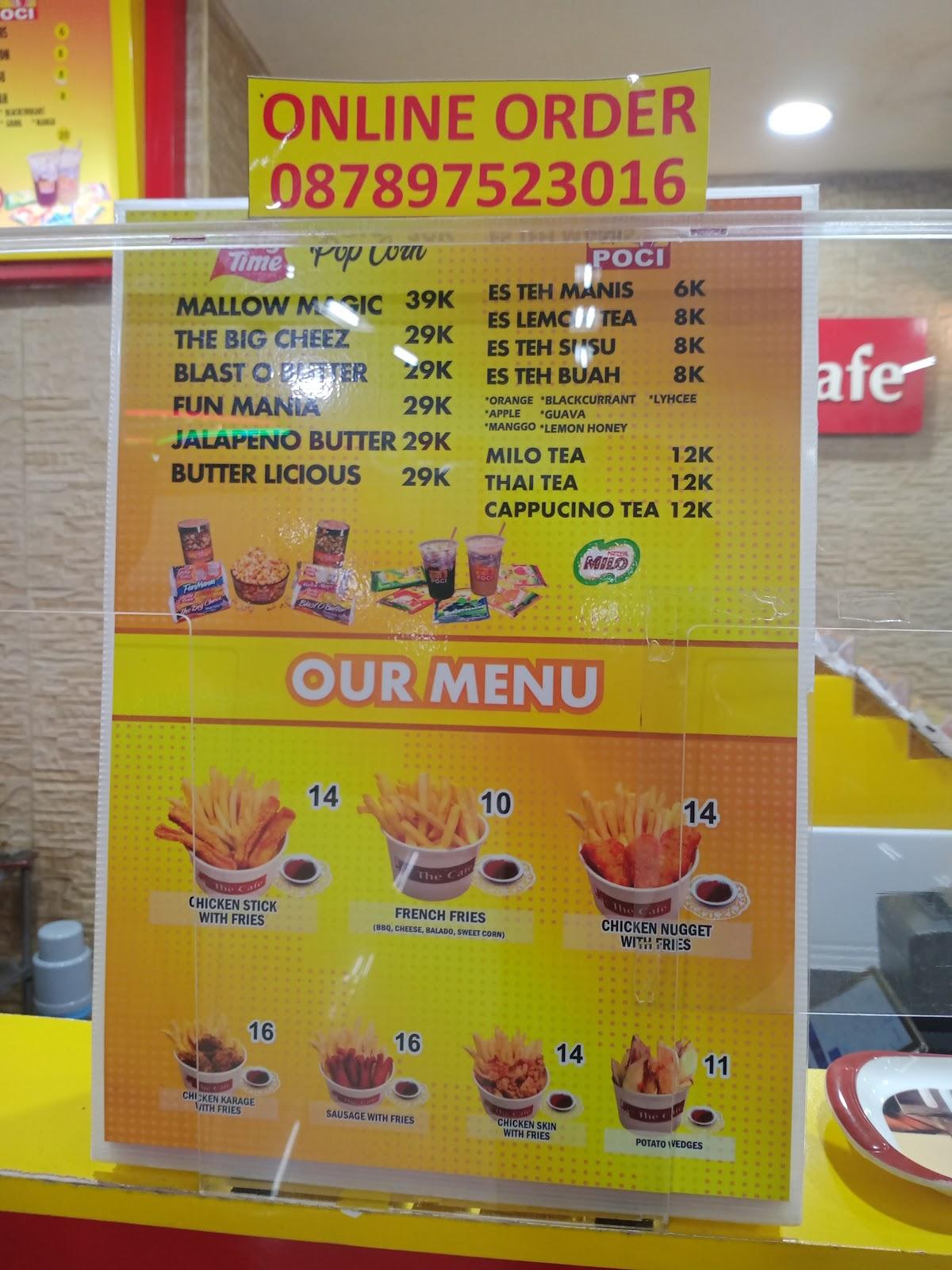 Menu at Teh Poci cafe, Bogor, Jl. Siliwangi No.123