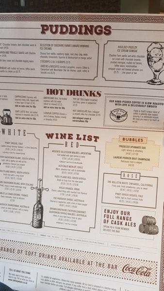 Menu at The Sheldon Arms pub & bar, Ashton-under-Lyne