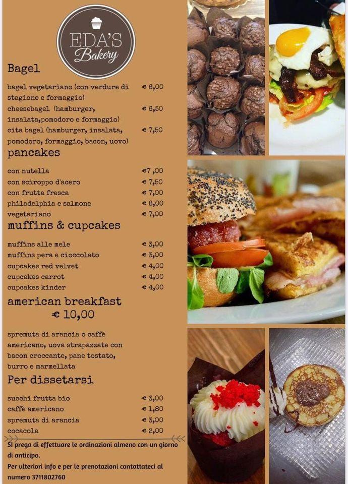 Menu at EDA's Bakery, Arezzo