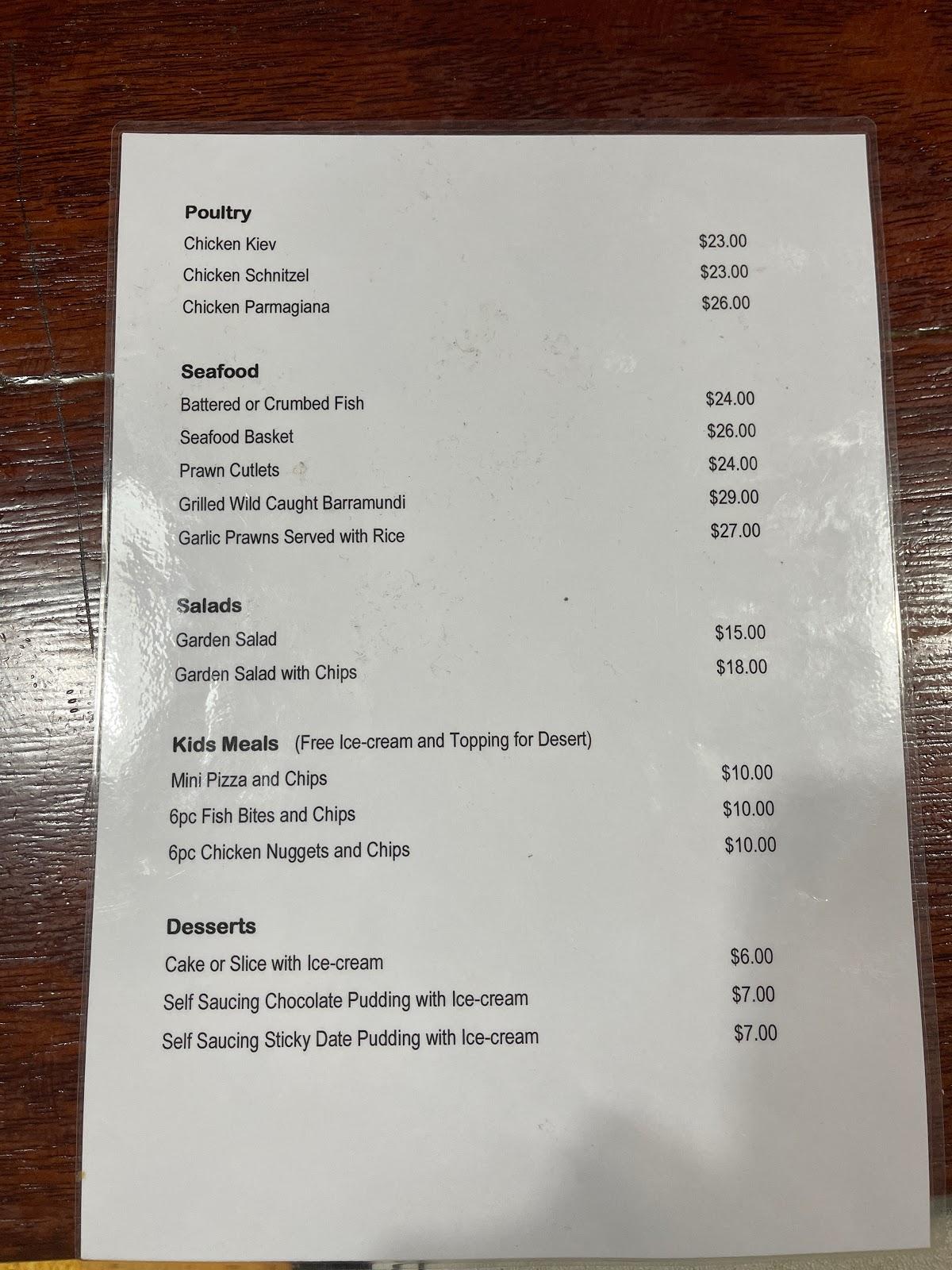 Menu at Ellengowan Hotel Augathella pub & bar, Augathella