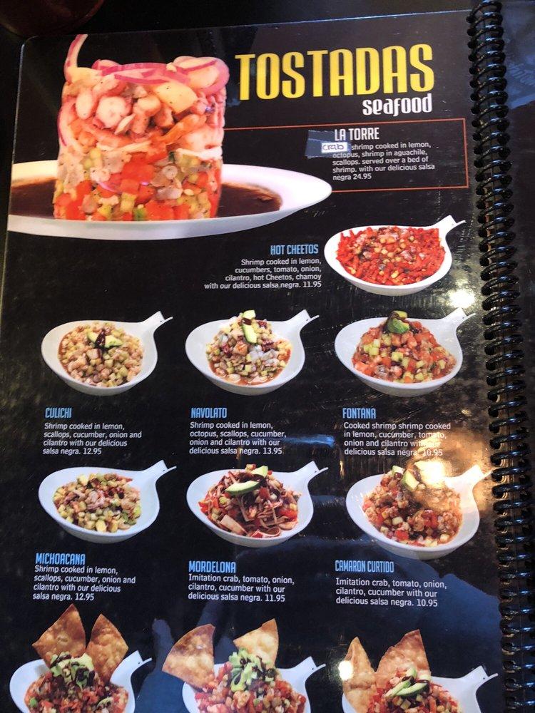 Menu at Culichi Town restaurant, Modesto