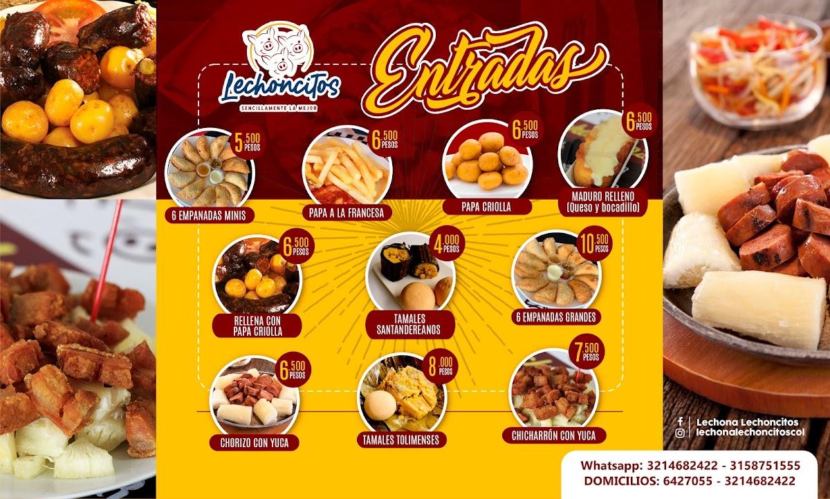 Carta de Restaurante Lechoneria Lechoncitos Pabón, Bucaramanga