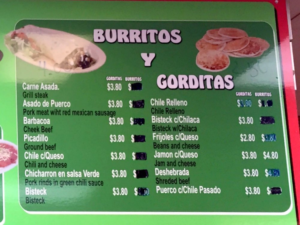Menu at Los Tres Potrillos restaurant, Olathe
