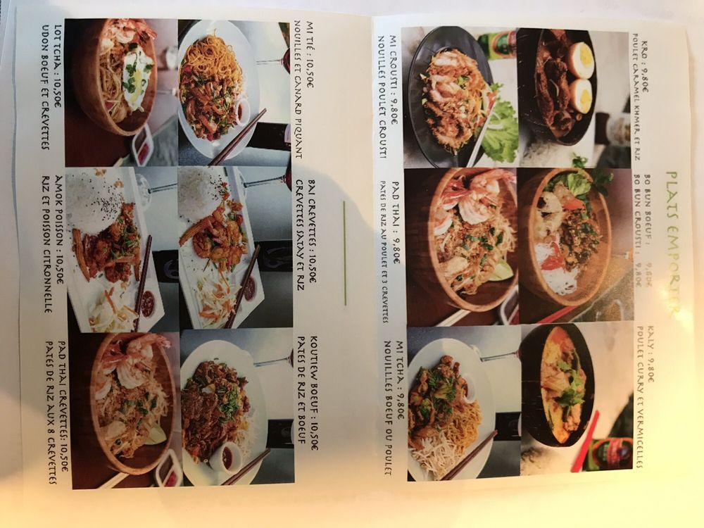 Menu at Nâga restaurant, Mérignac