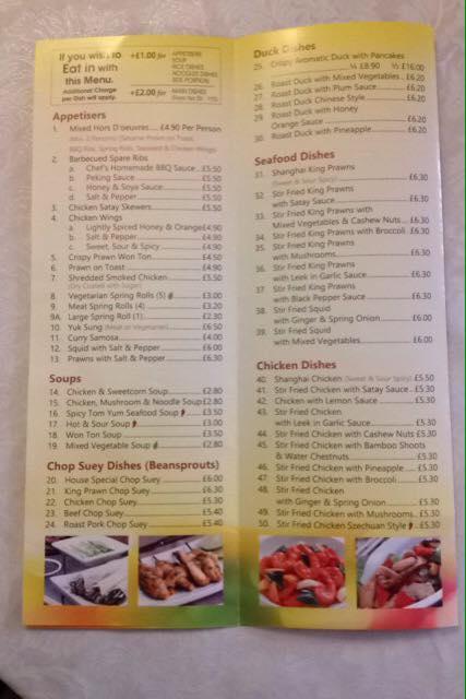 Menu at Yumi Yumi restaurant, Evesham