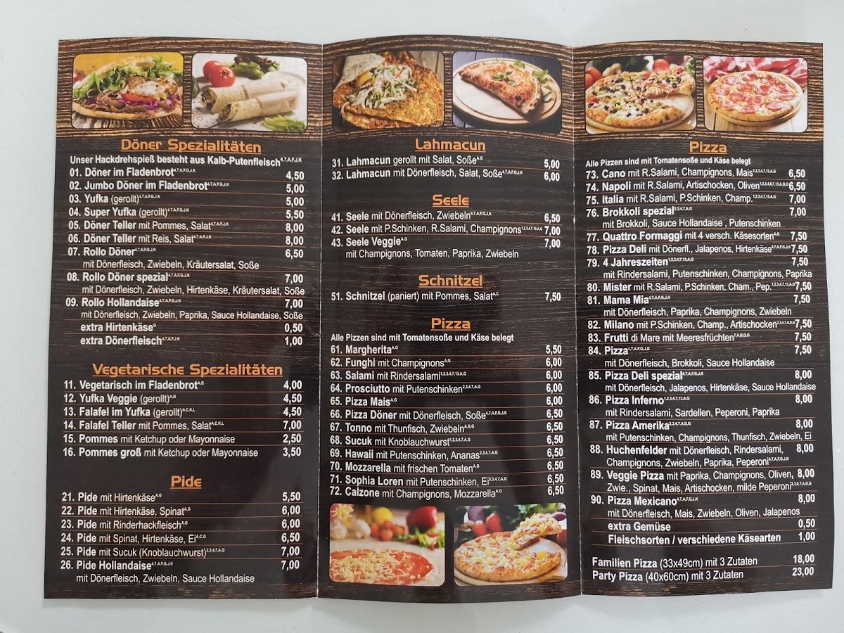 Speisekarte von Huchenfeld Schnellimbiss restaurant, Pforzheim