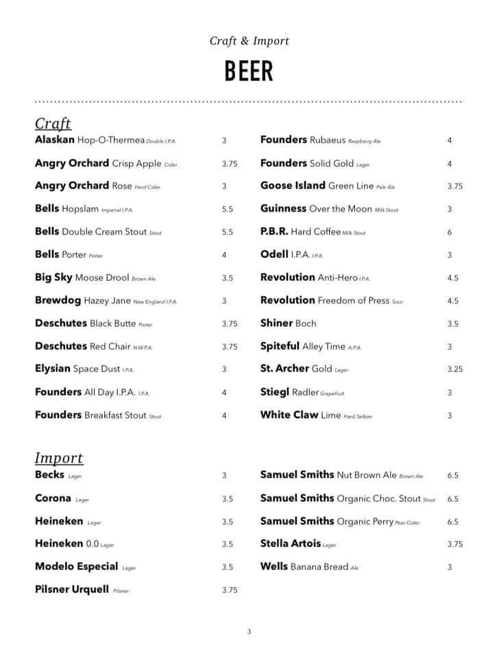 Menu at Roc's Blackfront Tavern & Grill pub & bar, Charleston