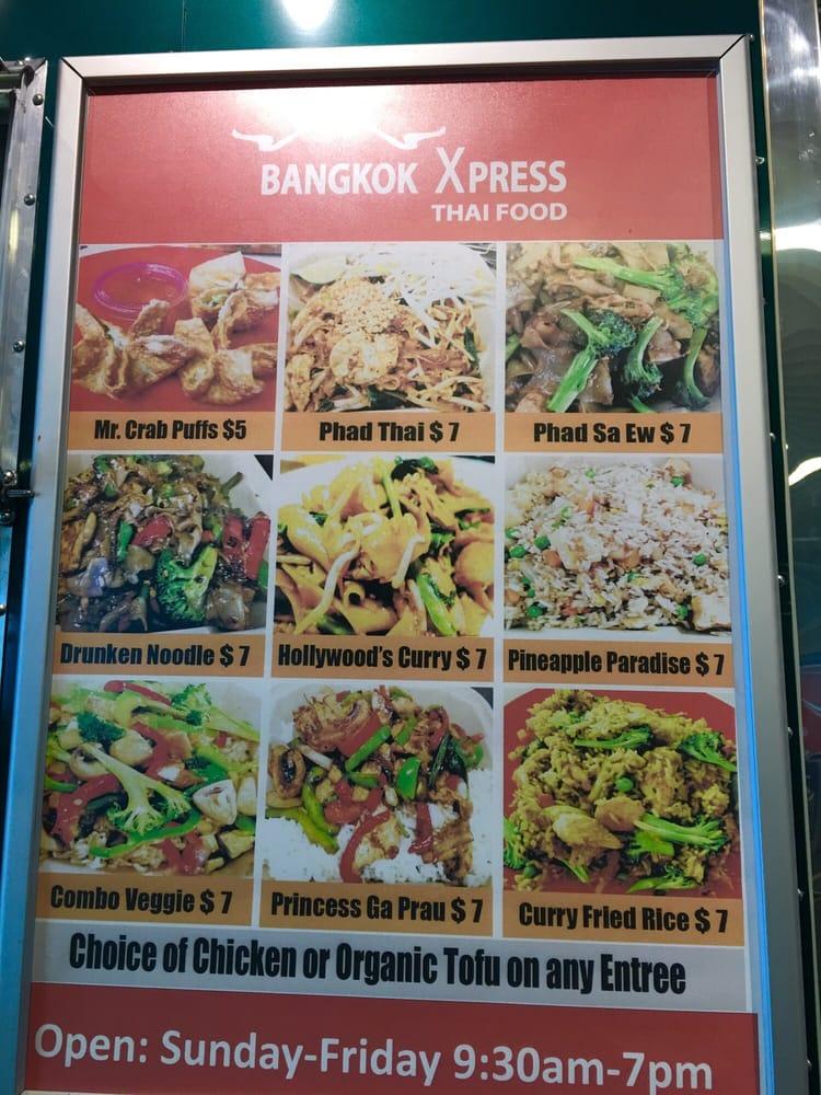 Menu at Bangkok Xpress restaurant, Portland, NE Airport Way