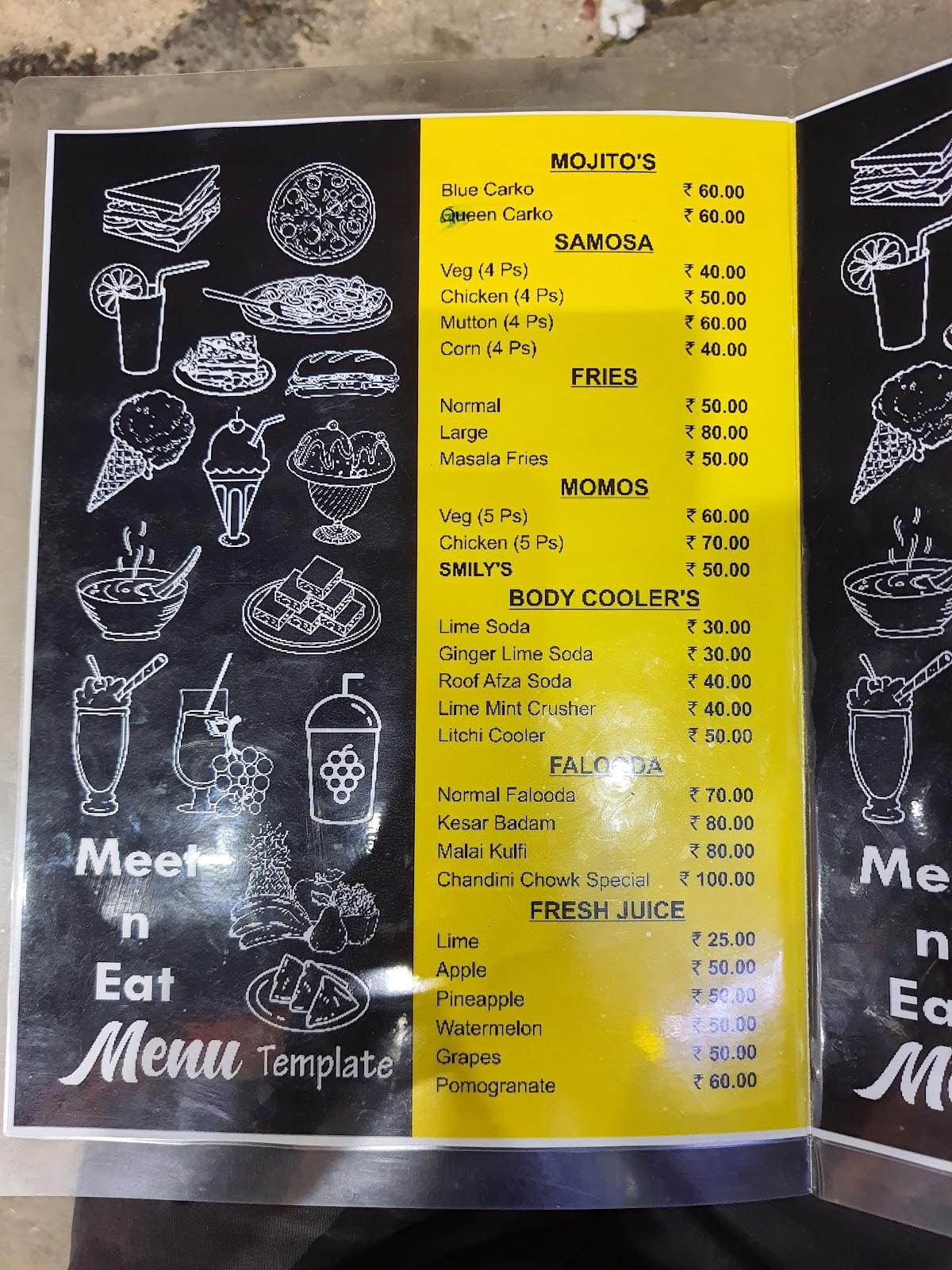 Menu at Meet n Eat, Tirupattur