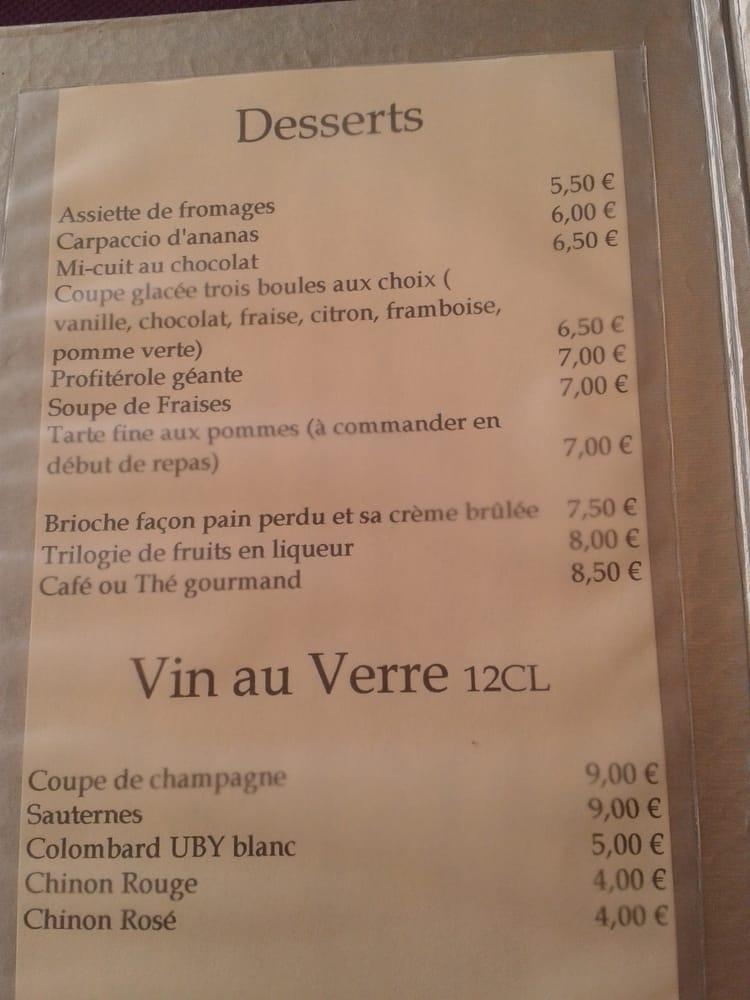 Menu au Restaurant Le Lodge, Merville-Franceville-Plage