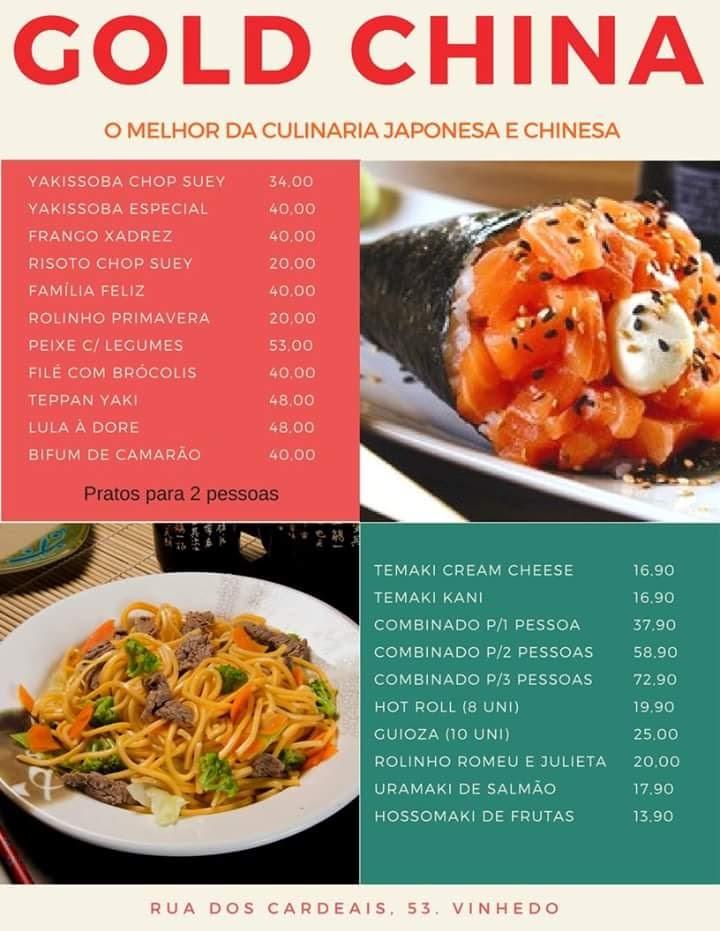Menu em Gold China Restaurante, Vinhedo