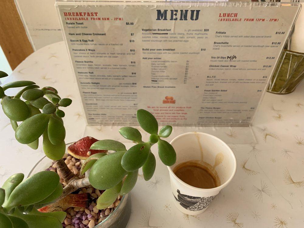 Menu at The Golden Fleece Cafe, Willunga