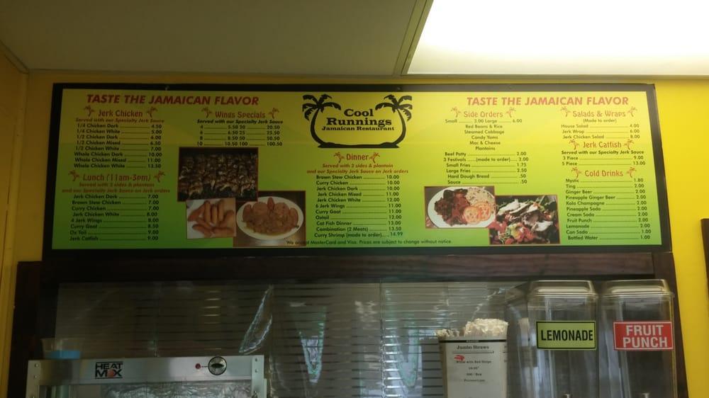 Menu at Cool Runnings Restaurant & Bar, Michigan City, 501 Center St