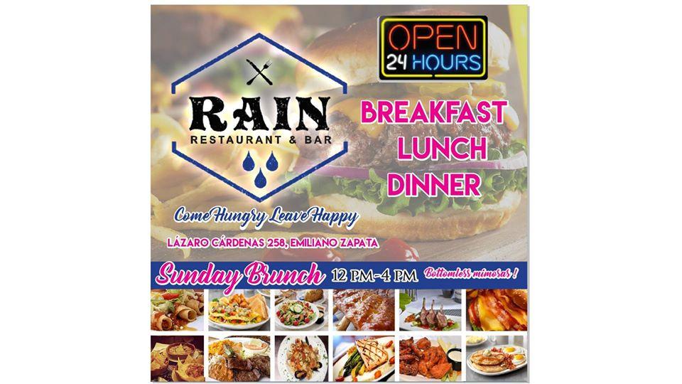 Menu at Rain Restaurant & Bar, Puerto Vallarta