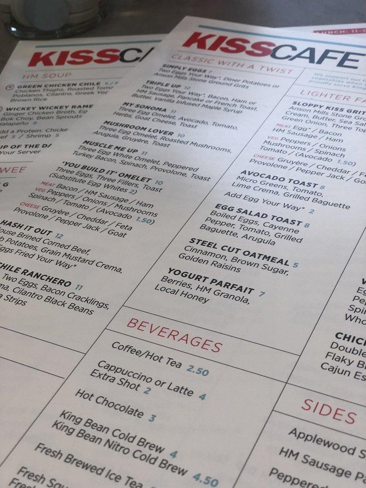 Menu at KISS Cafe, Johns Island, Crowne Commons Way #C1