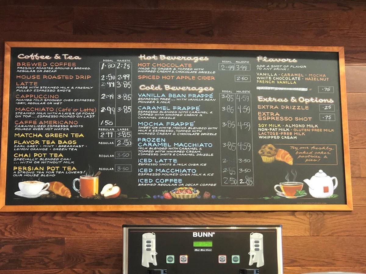 Menu at NABS Deli and Coffee Shop restaurant, Rocky Mount