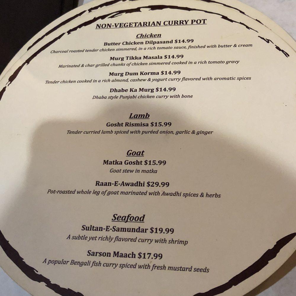 Menu at Chef's Table restaurant, Edison