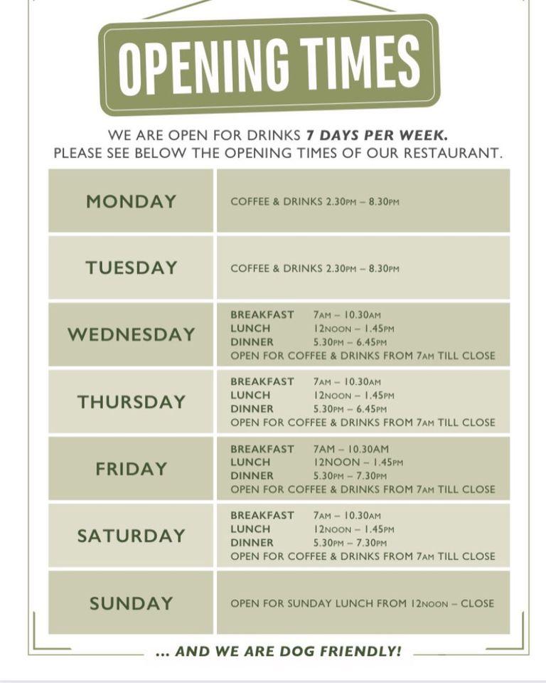 Menu at Christopher's British Bistro - Restaurant, Tamworth