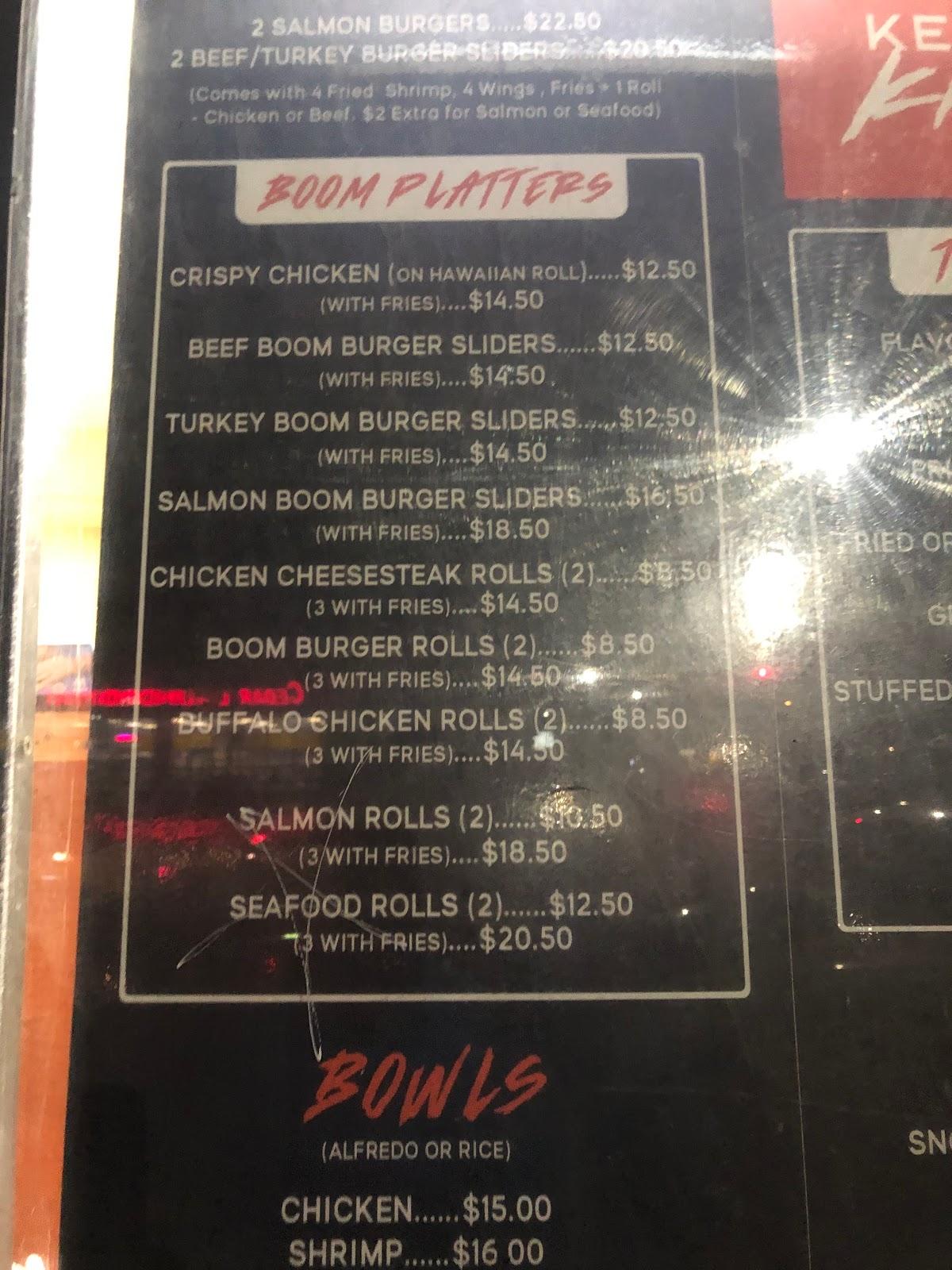 Menu at Deep Blue Sea restaurant, Philadelphia
