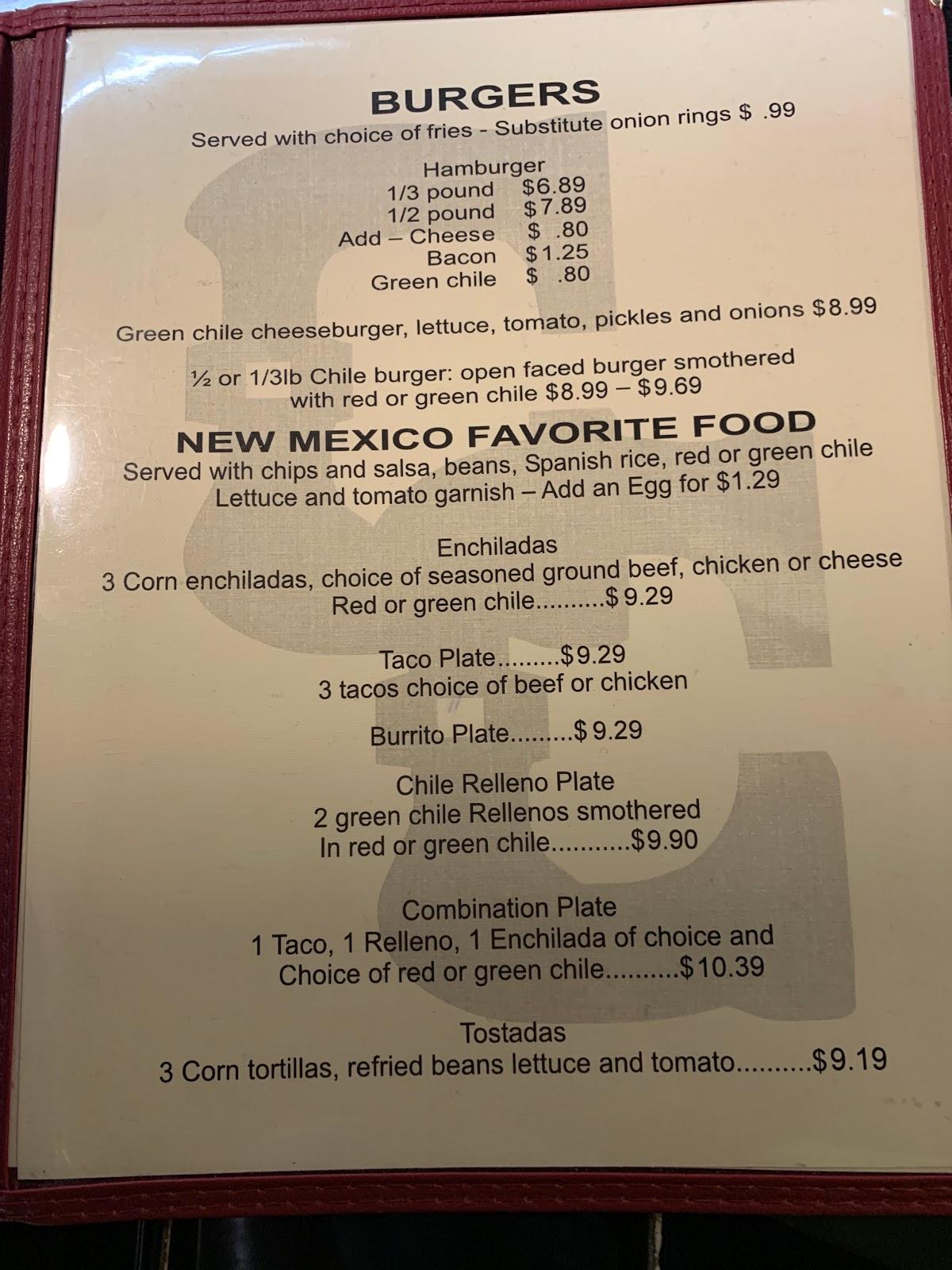 Menu at Double C Diner pub & bar, Moriarty, 612 U.S. Rt. 66