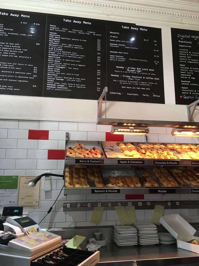 Menu at Pastizzi Cafe, Newtown, 109 King St